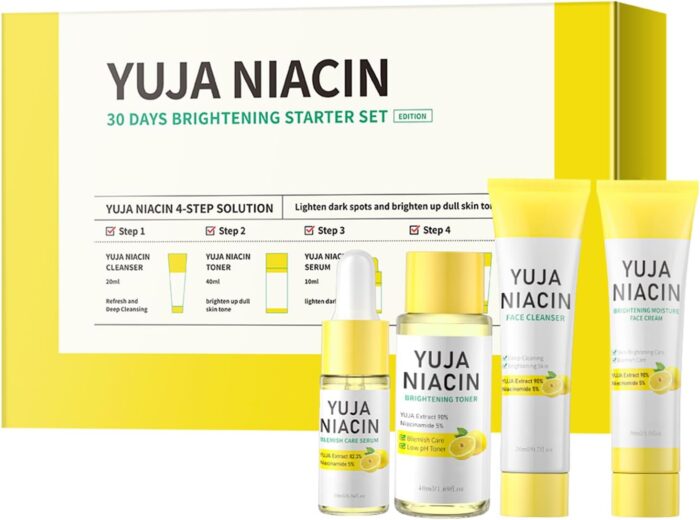 Makbeaty Yuja Niacin Complete Facial Care Kit 4-in-1 Skincare Gift Set ...